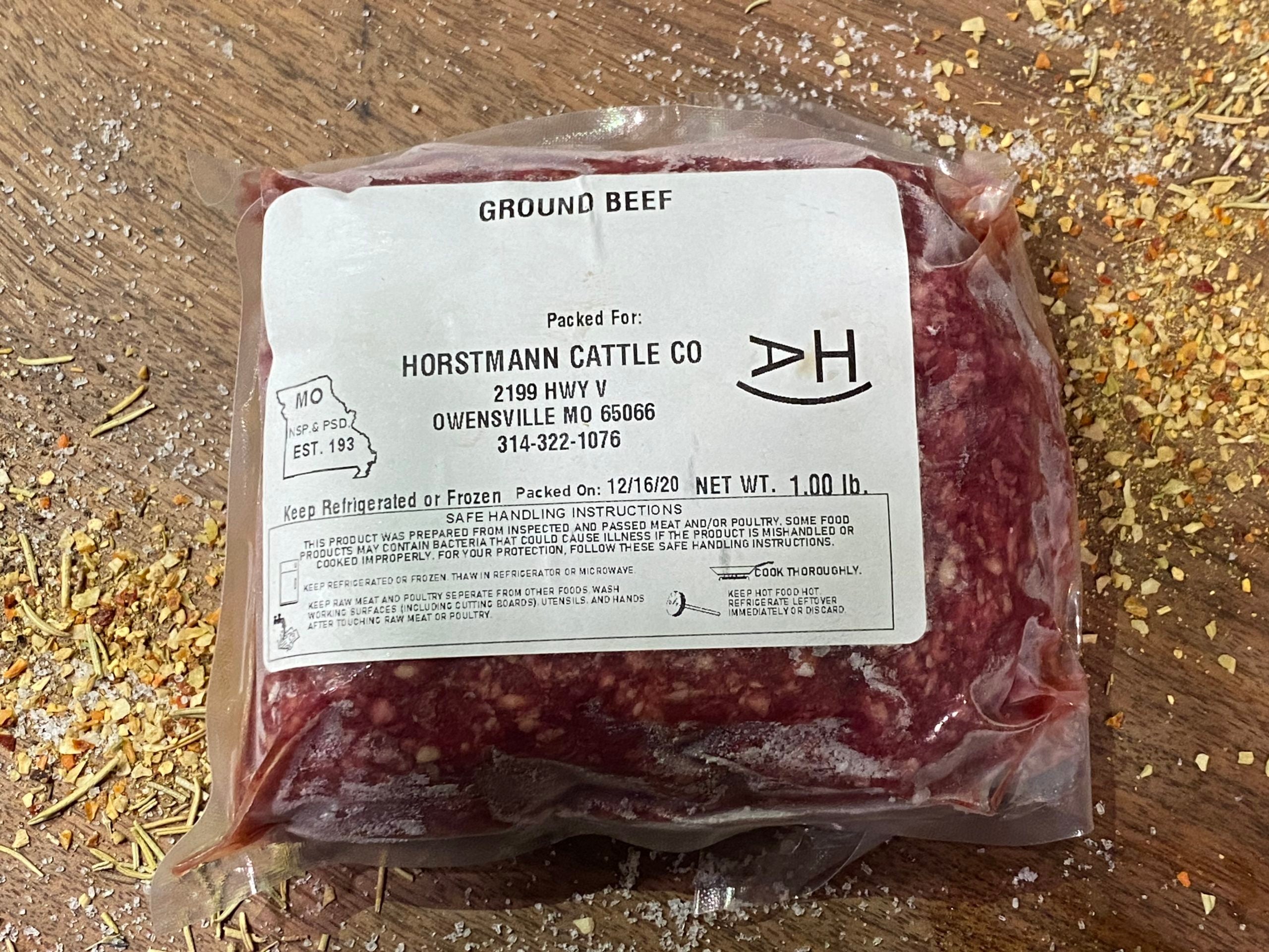 Ground Beef from Horstmann Cattle Co. 1 pounds | Lucky Dog Farm
